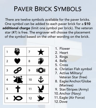 8×8 Inscribed Paver Brick Order Form - Bald Knob Cross